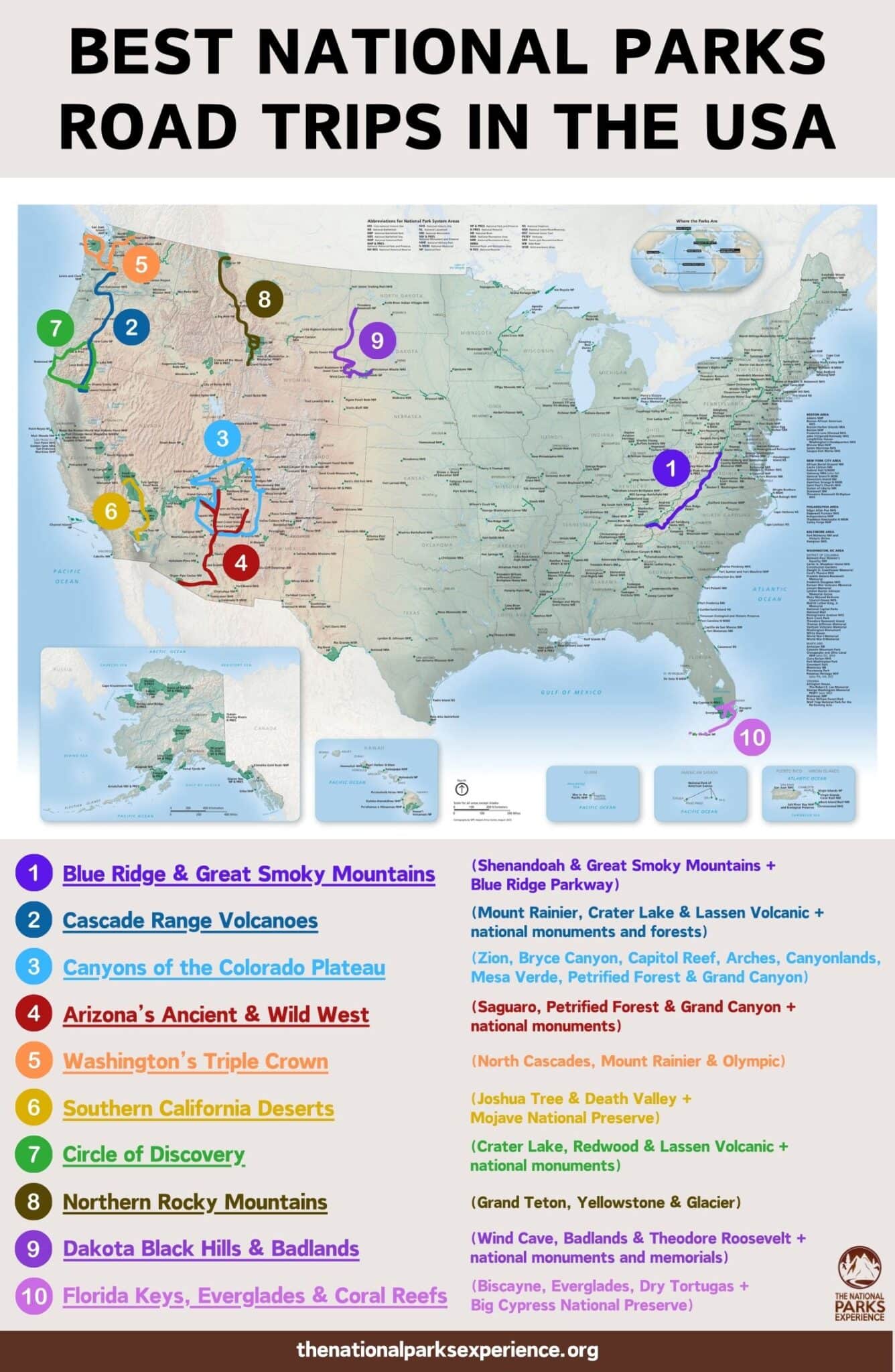 Top 10 Best National Park Road Trips in the USA - The National Parks ...